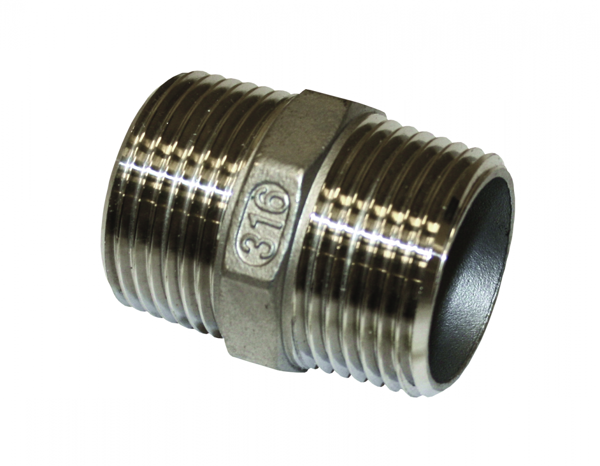 Ansatsnippel syrefast med utvendige gjenger BSP rørgjenger - Syrefast ...