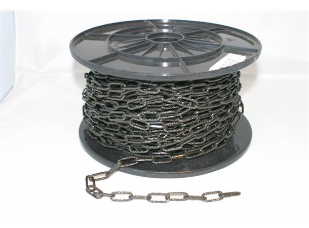 Firkantkjetting hamret 2,0mm 60m/SP.sort - Kjetting - www.skipshandel.com