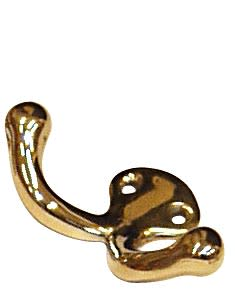 Knagg 2 Kroker Messing - Knagger - www.skipshandel.com