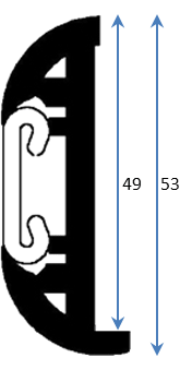 PVC Fenderlist B1633B Grå 18m - Fenderlist - www.skipshandel.com